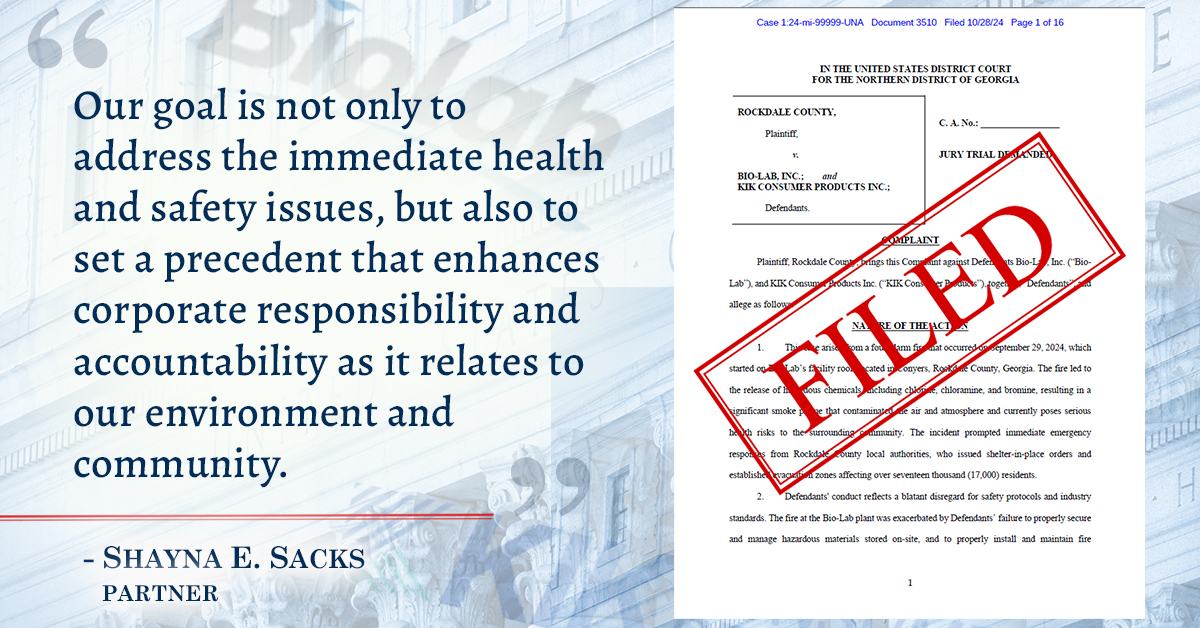 Following A Hazardous Chemical Fire, Napoli Shkolnik Files Lawsuit On ...